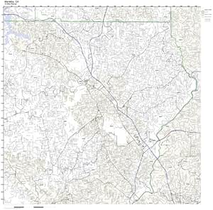 Marietta, GA ZIP Code Map Laminated : Amazon.ca: Office Products