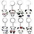 Panda Keychain - Funny Keychain, 8 Pcs Alloy Cute Kawaii Key ...