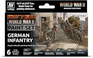 6 World War II Paint Set - WWII German Infantry (70206) Plastic Model ...