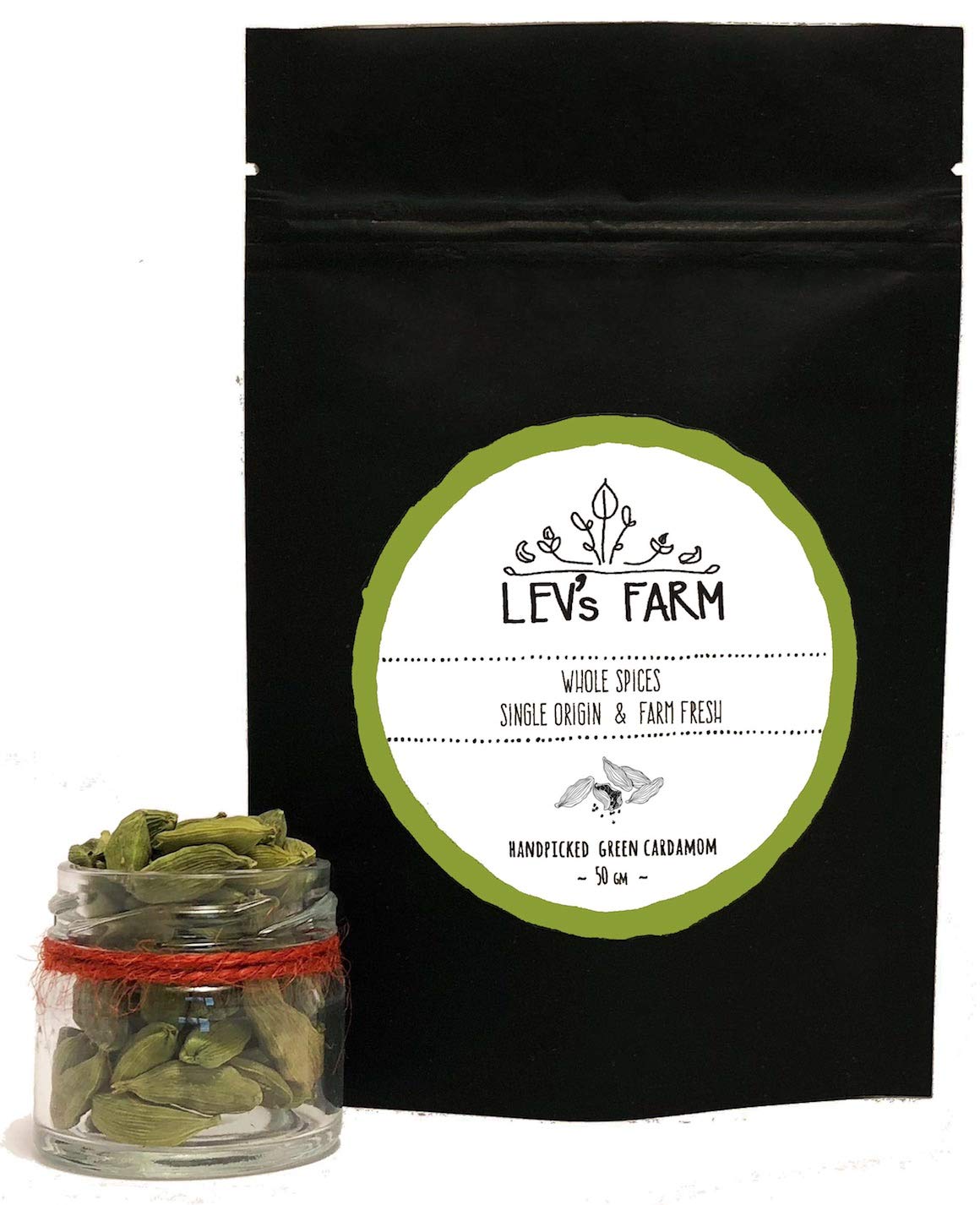 Buy Lev's Farm Whole Green Cardamom / Choti Elaichi / Ilaichi - Large 8 ...