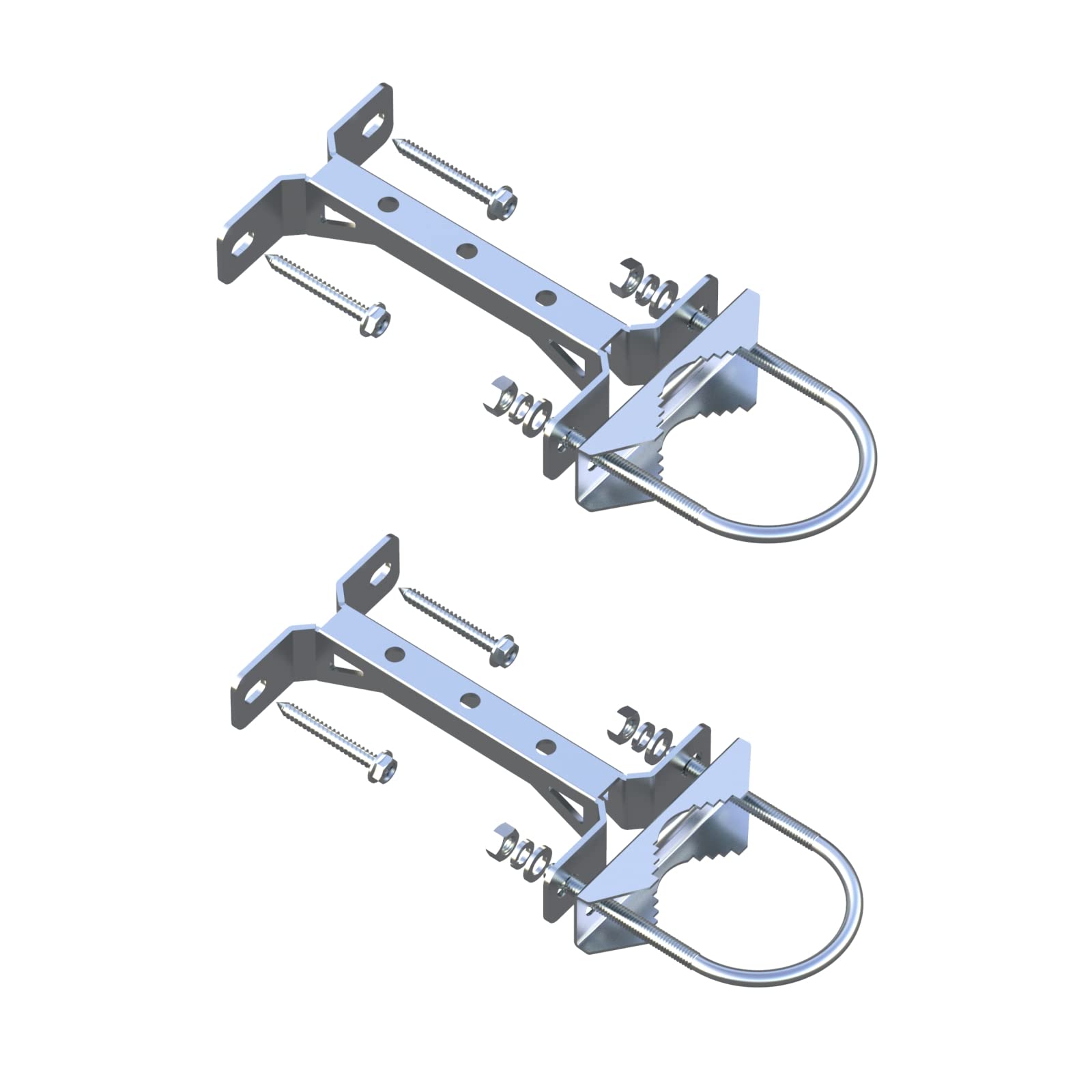 Mua 2 PCS Stainless Steel Antenna Mount Wall Mount Antenna Mast Clamp V ...
