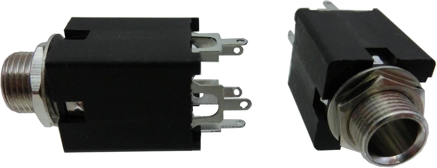 Amazon | 1/4インチ フォンジャック ステレオ SWITCHCRAFT #112BXスタイル 2個セット | エフェクタージャック | 楽器