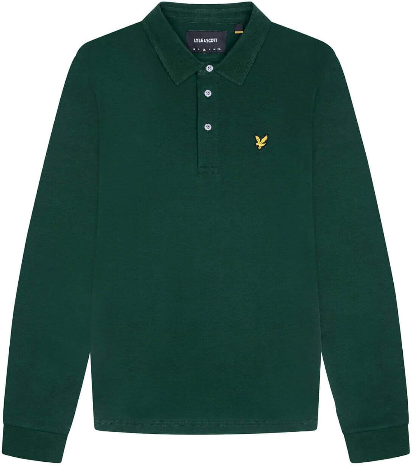 Lyle and Scott Long Sleeve Polo Shirt with Cord Collar - Cotton: Lyle ...