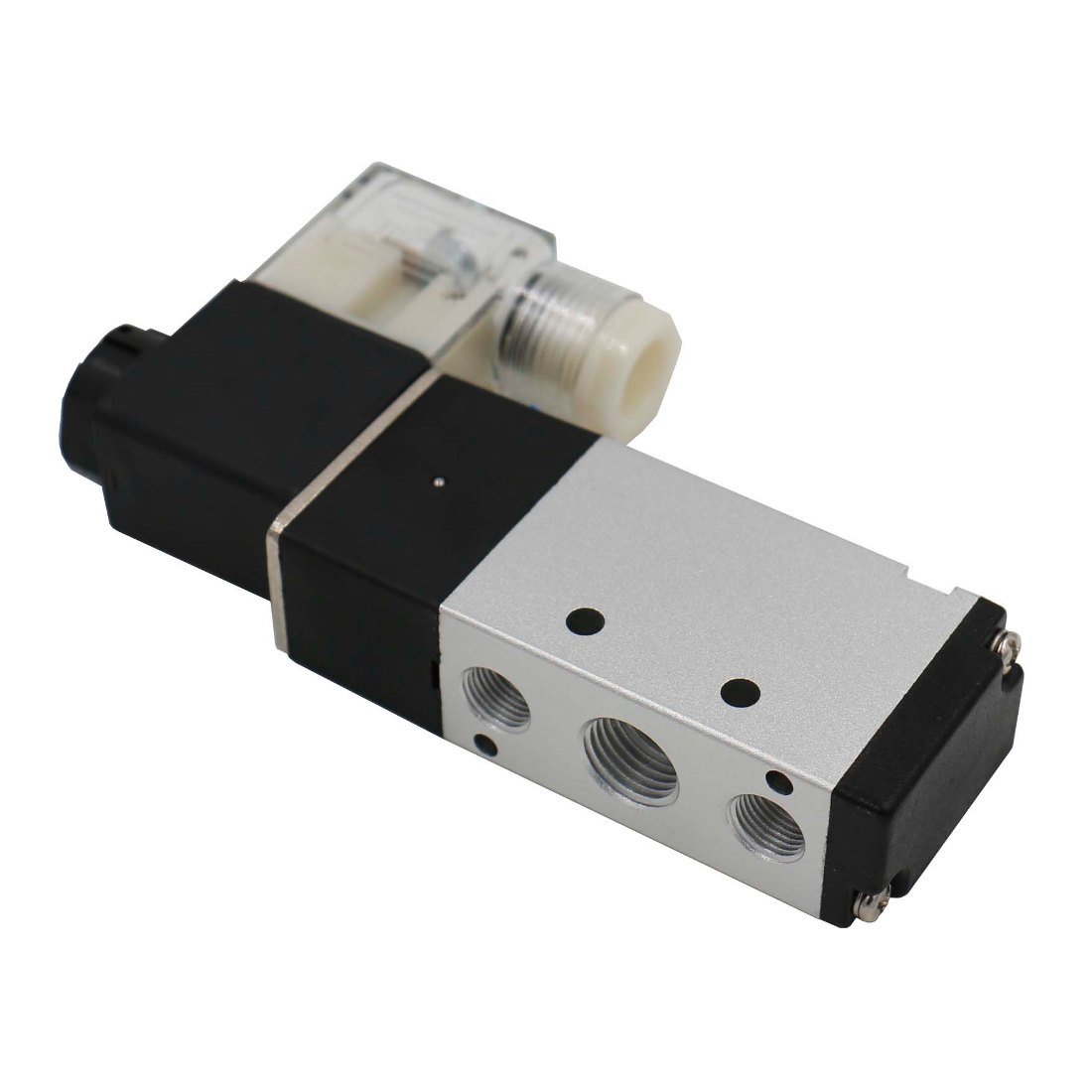 Baomain Solenoid Valve 4V210-08 DC 24V 2 Position 5 Way PT1/4 Internally Piloted Acting Single ...