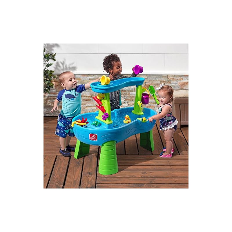 Step2 Rain Showers Splash Pond Toddler Water Table, Kids Water and Sand ...
