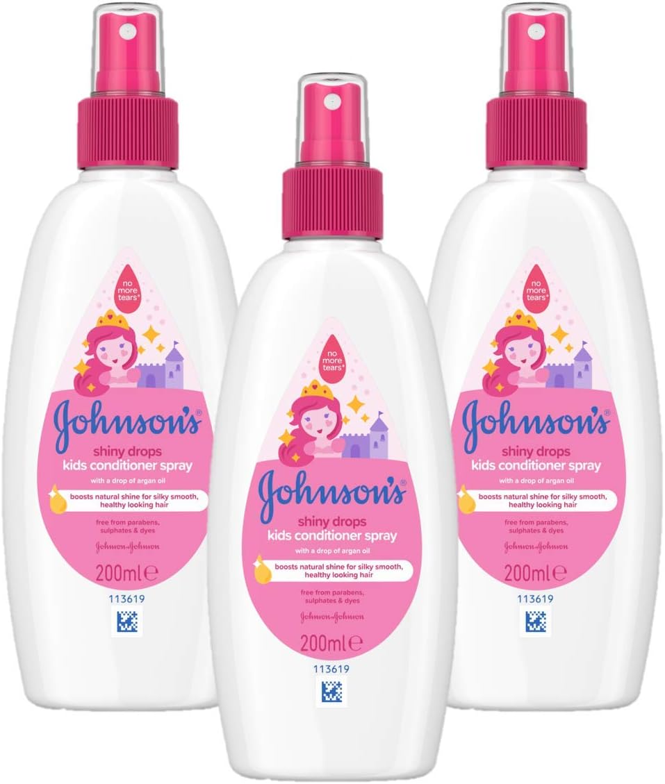 JOHNSON'S Shiny Drops Kids Conditioner Spray Multipack - Designed to ...