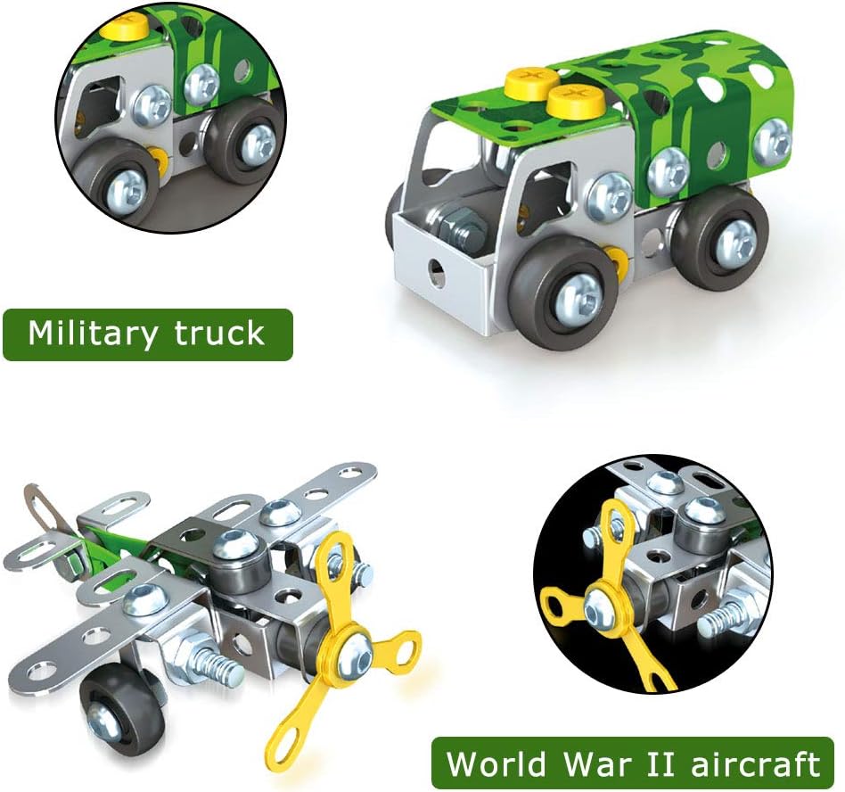 Iron Commander Mini Erector Set Metal Building Set, Various Vehicles ...