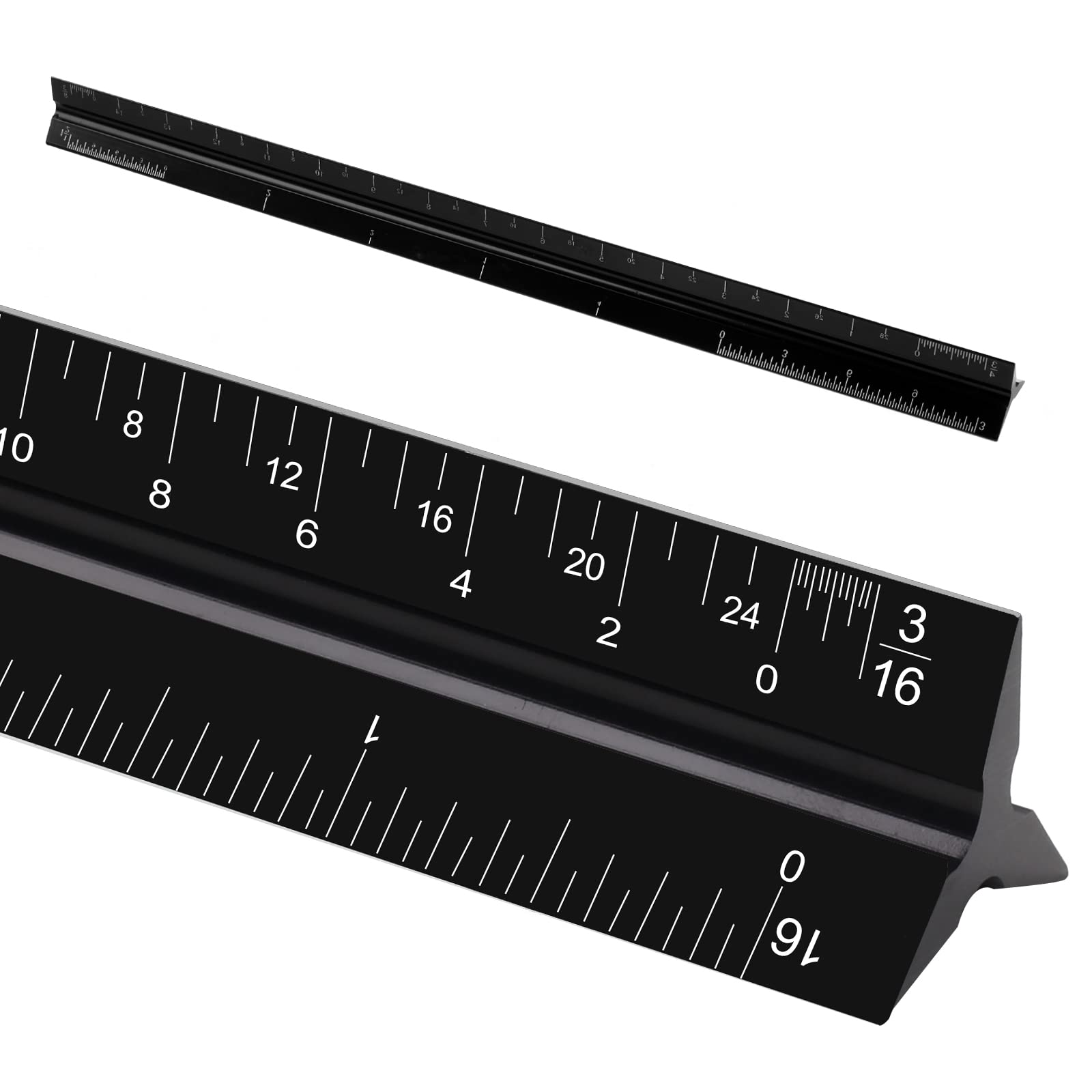 Mua 12" Architectural Scale Ruler, Aluminum Scale, Triangular Ruler ...