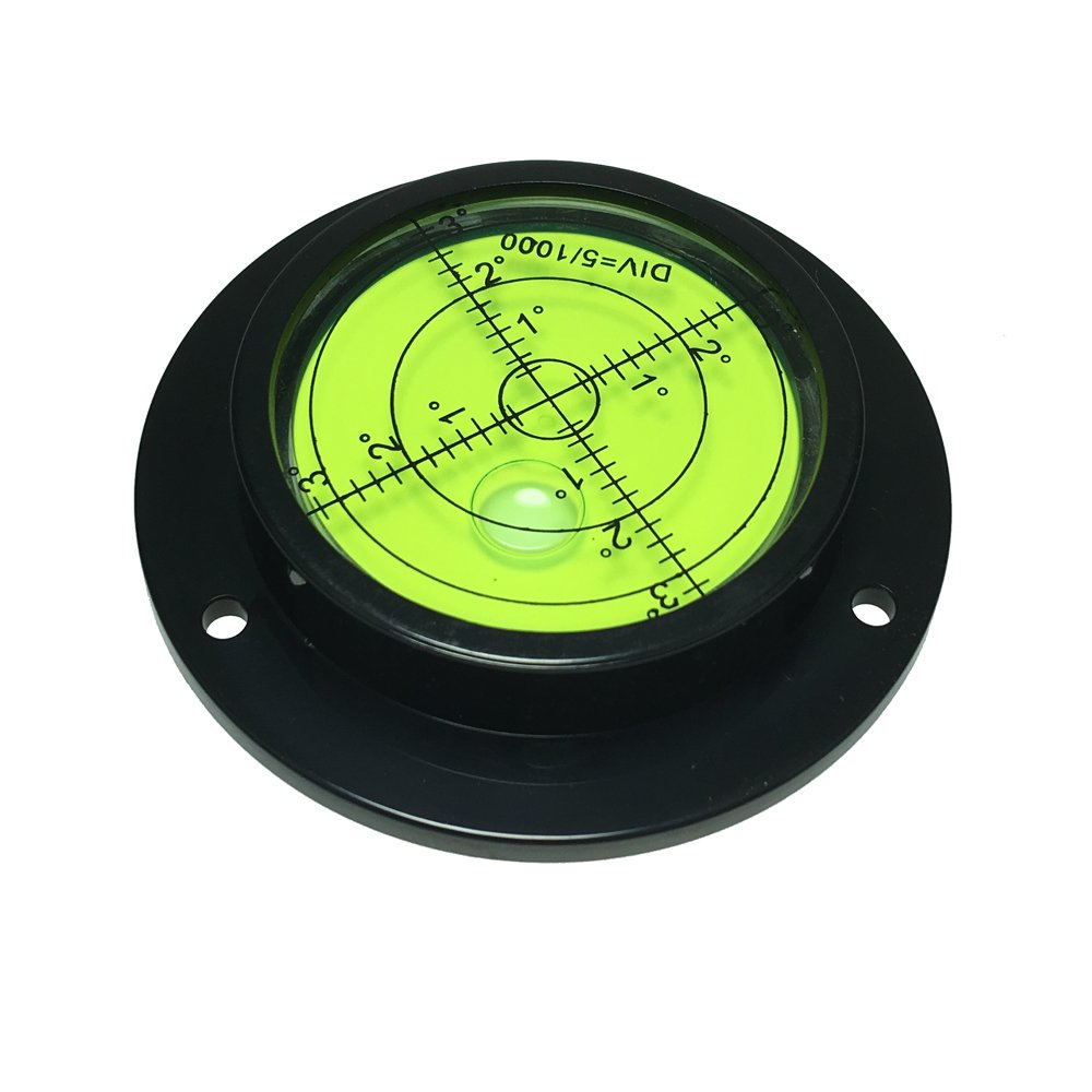 90mm Diameter Precision Bullseye Bubble Spirit Level with Mounting Hole ...