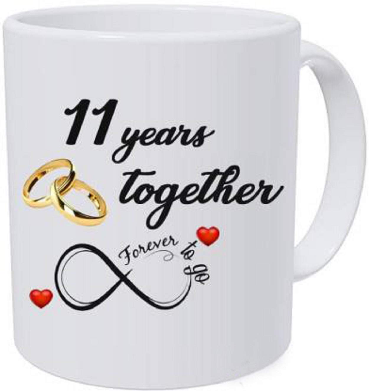 Buy Happy 11th Marriage Anniversary 11 Year Love Ceramic Mug 325 Ml