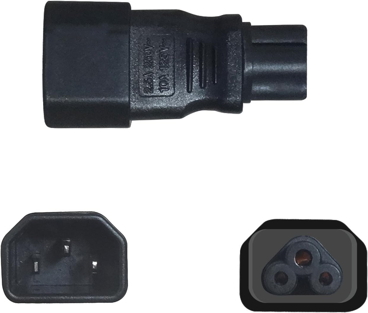 IEC 320 C14 to C5 AC Adapter Vellcon IEC 3Pole Male to Mickey Mouse ...