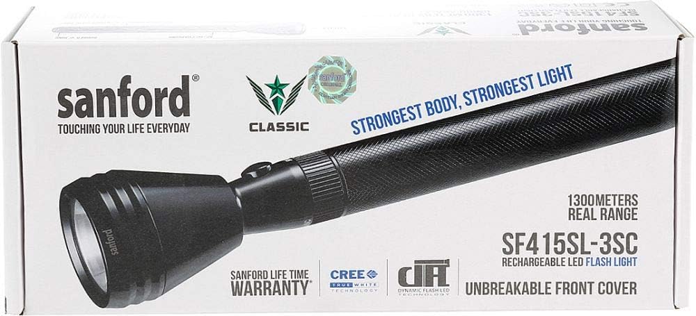 Sanford Rechargeable LED Flash Light, SF415SL BS: Buy Online at Best ...