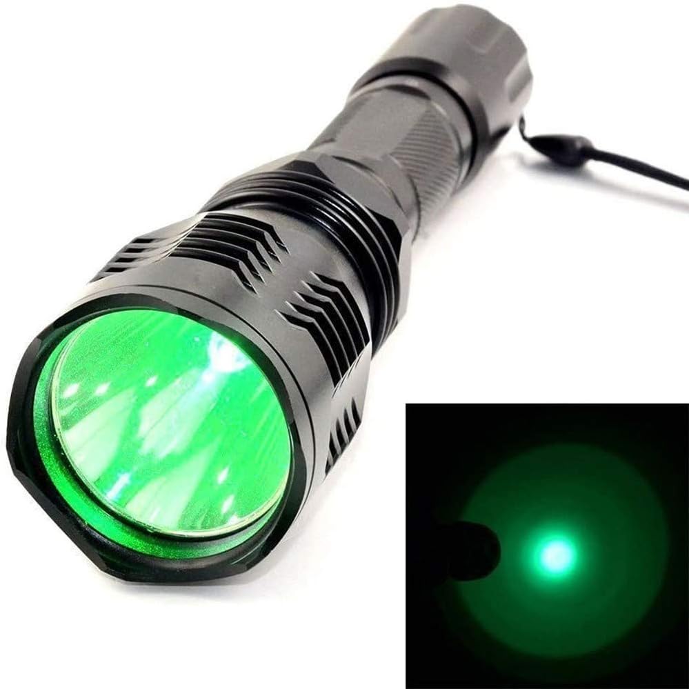 Green Hunting Torch, 1000 Lumen Brightest Green LED Torch, 350 Yards ...