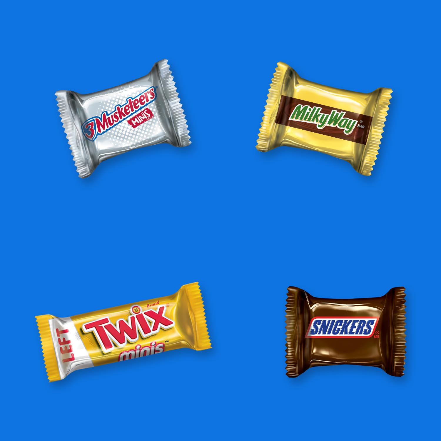 Mua SNICKERS, TWIX, 3 MUSKETEERS & MILKY WAY Minis Christmas Candy ...