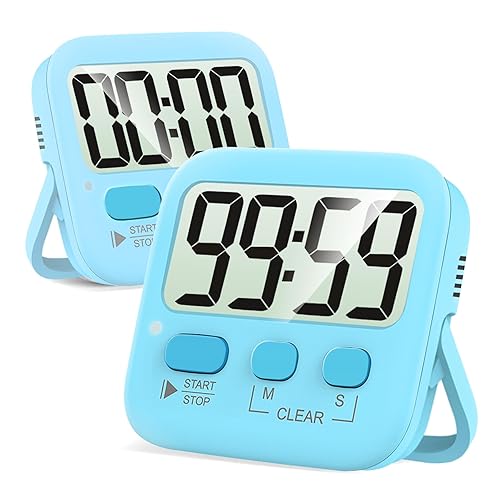 Antonki 2 Pack Digital Timer for Kids, Magnetic Countdown Kitchen ...