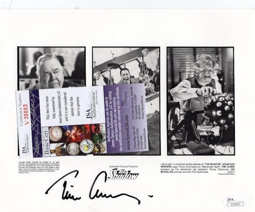 TIM CURRY SCREEN ACTOR THE SHADOW SIGNED AUTO 8X10 PHOTO JSA V30093 at ...