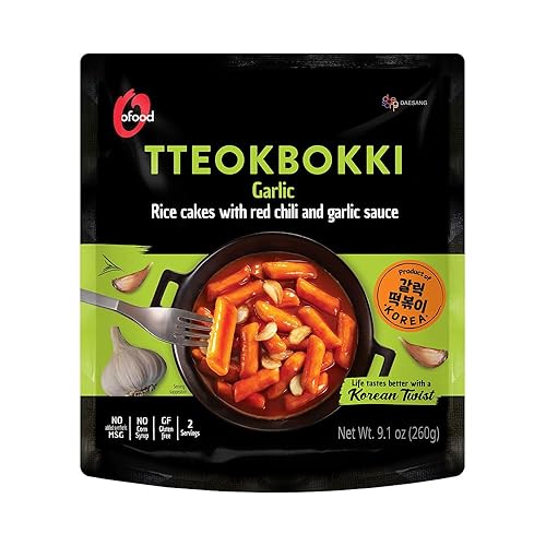 O’Food Garlic Tteokbokki, Gluten-Free Korean Rice Cakes, Authentic ...