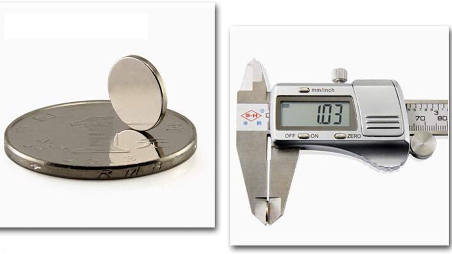 Elsatsang 50pcs 10mm x 1mm N35 Series Rare Earth Neodymium Super strong Magnet Craft Models ...