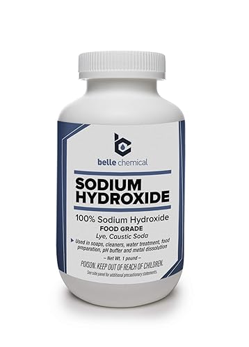 Sodium Hydroxide - Pure - Food Grade (Caustic Soda, Lye) (1 Pound Jar ...