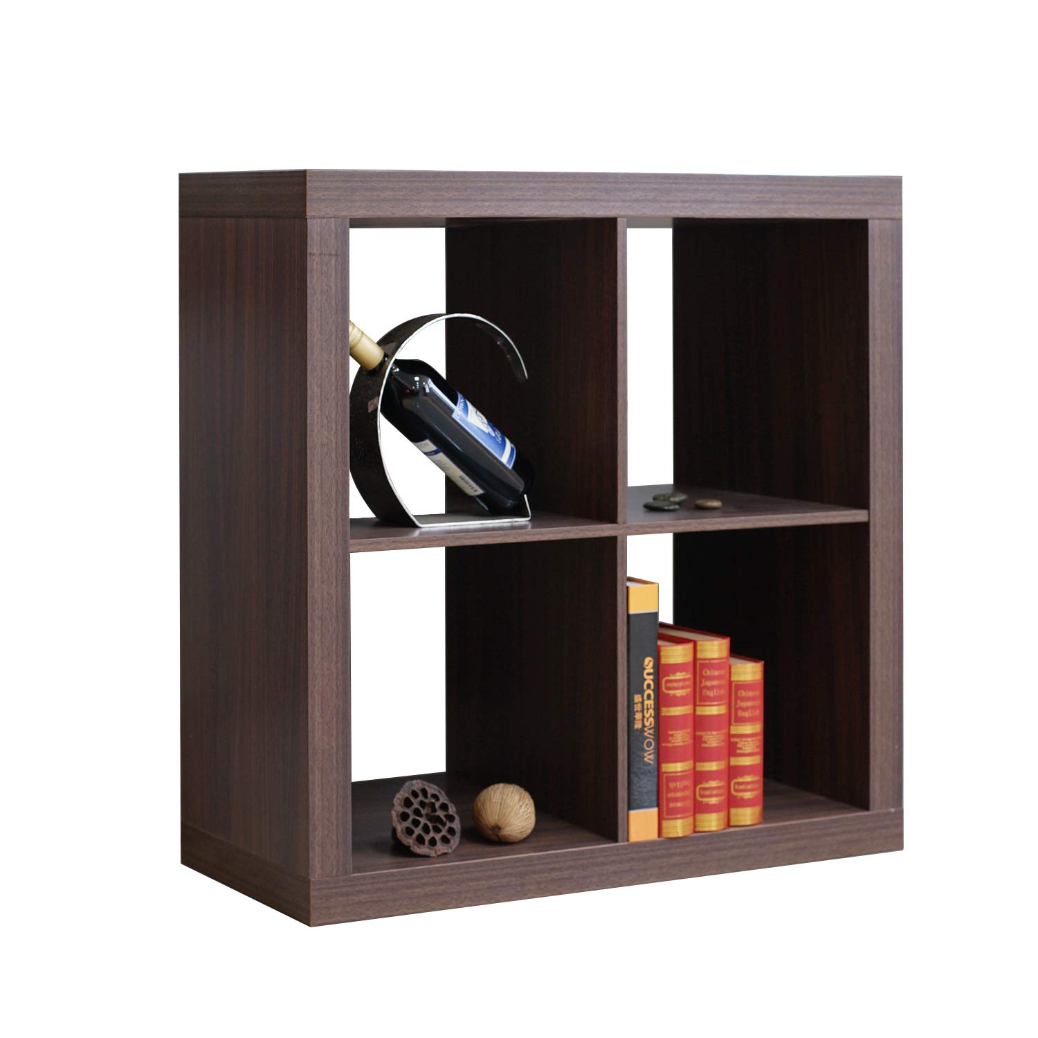 Soges 4-Cube Storage Organizer, Bookshelf, Storage Cube, 2 x 2 Cube ...