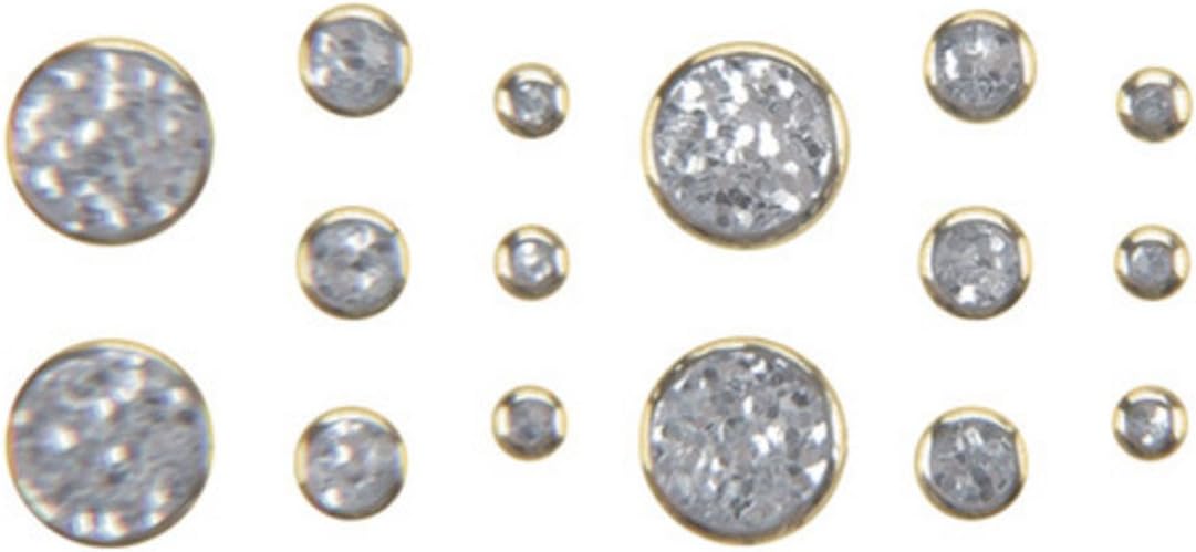 Amazon.com: Stampendous Diamond Dots Stickers -Silver with Gold Edges ...