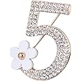 Amazon.com: Comelyjewel Brooch Pin Number Five Pin Brooch Corsage Scarf ...