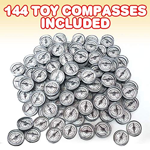 ArtCreativity Toy Compass Set for Kids, Pack of 144, Mini Black and ...