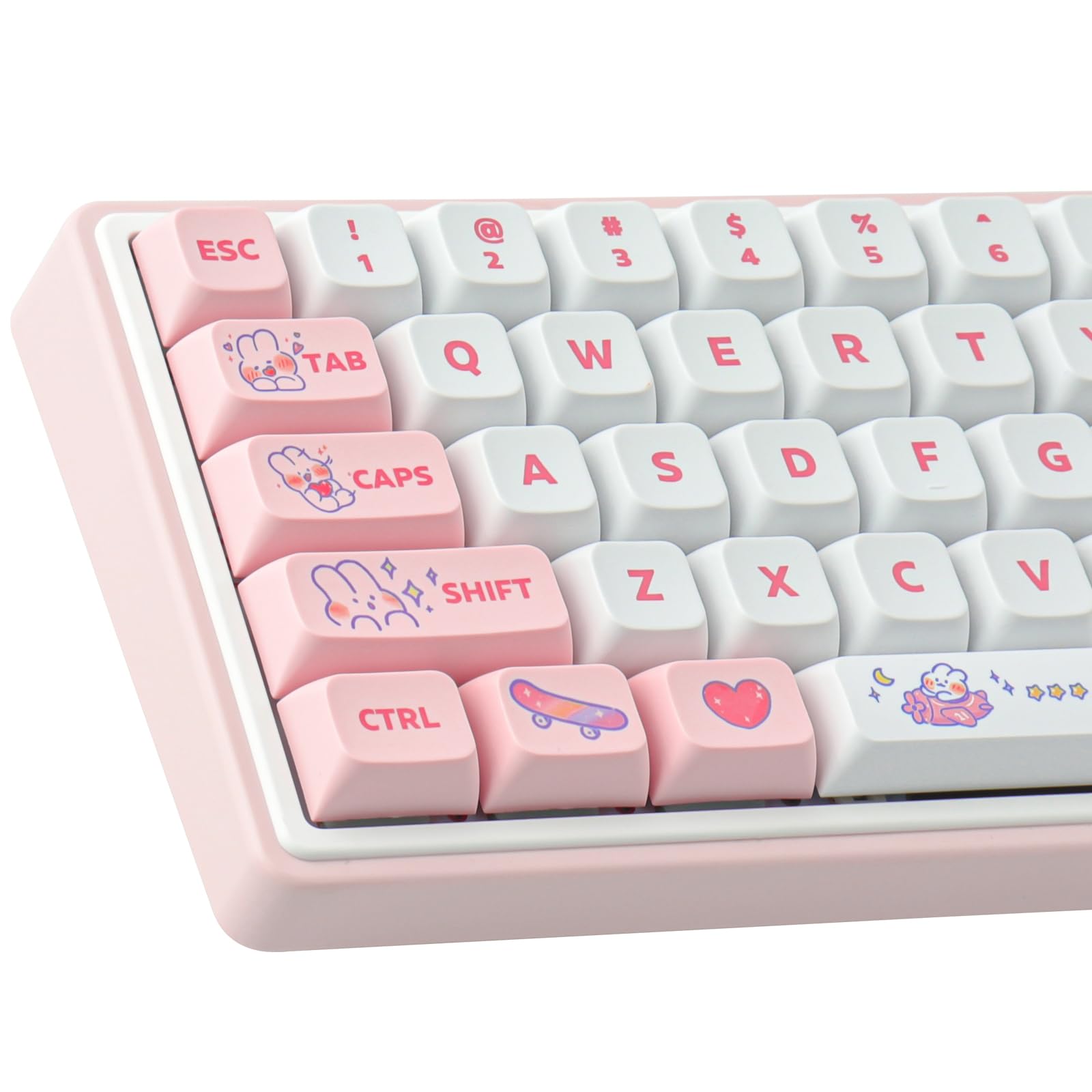 Mua PBT Keycaps - XDA Keycaps, 137 Keys Pink Rabbit Keycap Set, Dye ...