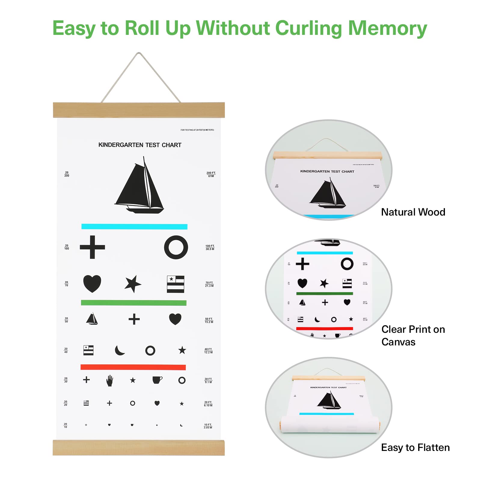 Mua Pediatric Eye Chart for Kindergarten Child, Kids Visual Acuity Test ...