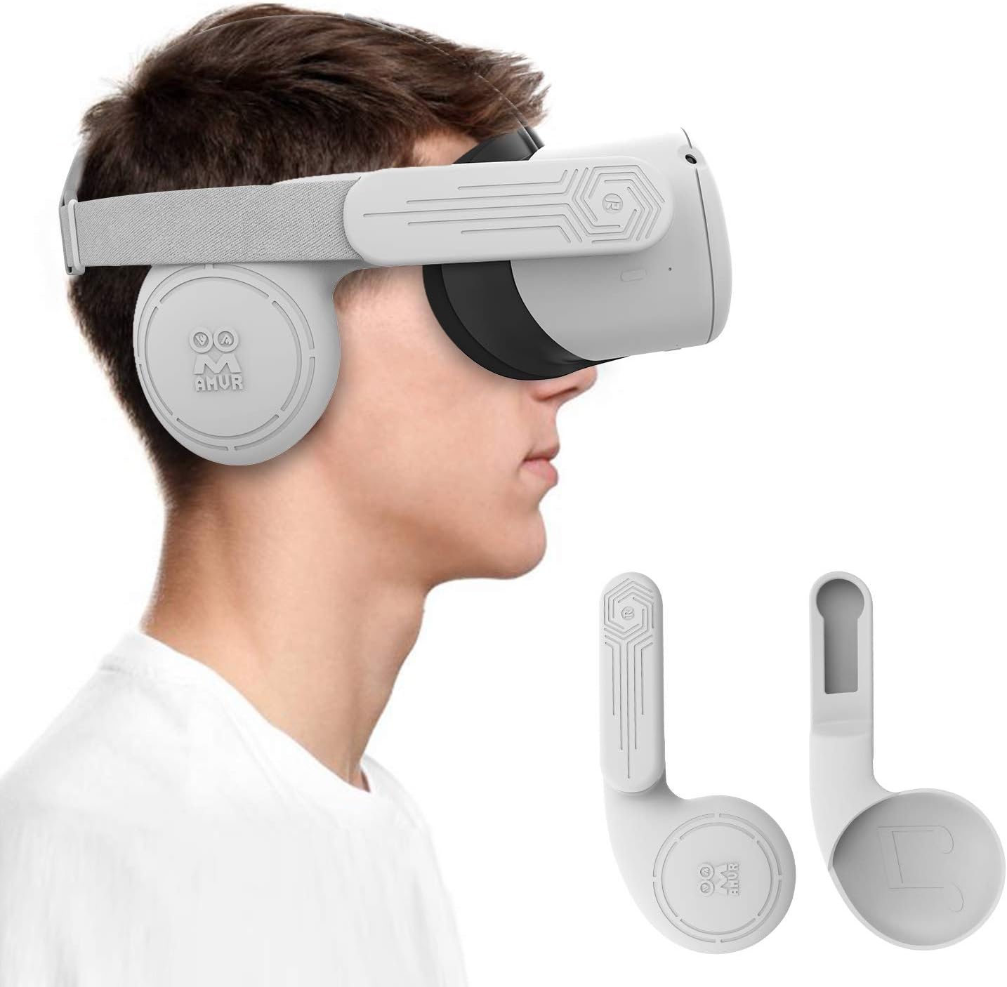 AMVR Silicone Ear Muffs for Oculus Quest 2 VR Headset to Enhanced ...