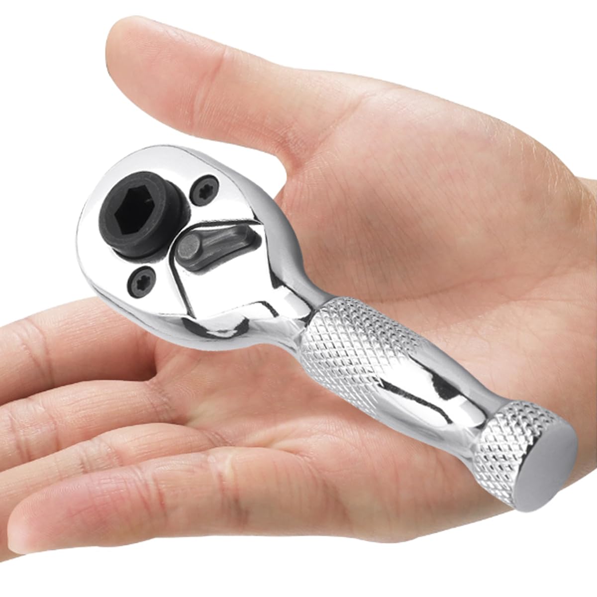 Wolfride Stubby Ratchet Wrench Set, 1/4'' Drive Finger Ratchet Spanner ...