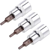 uxcell 2pcs 1/4" Drive x H3 (3mm) Hex Bit Socket, S2 Steel Bits CR-V ...