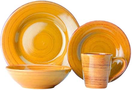 Casa Domani Portofino Mustard Dinner Set 16 Piece Gift Boxed CG89416 ...