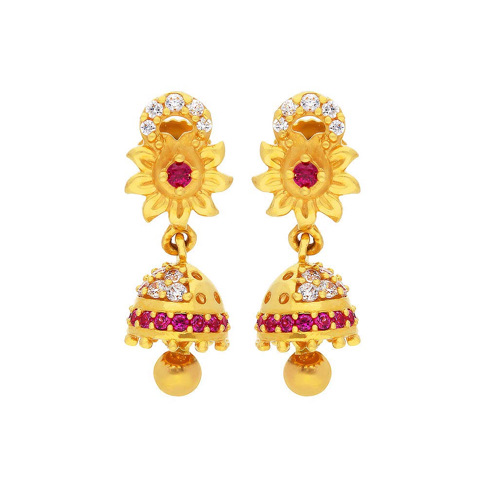 Buy Bhima Jewellers 22k (916) Yellow Gold metal PARTY WEAR 22K Stud ...