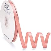 Amazon.com: Ribbli Rose Gold Satin Ribbon Double Faced Satin 1/2 inch x ...