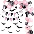 Amazon.com: Pink Halloween Party Decorations with Happy Boo Day Banner ...