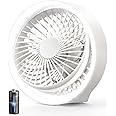 Amazon.com: EasyAcc Cordless Small Desk Fan Quiet, Silent Desk Fan ...