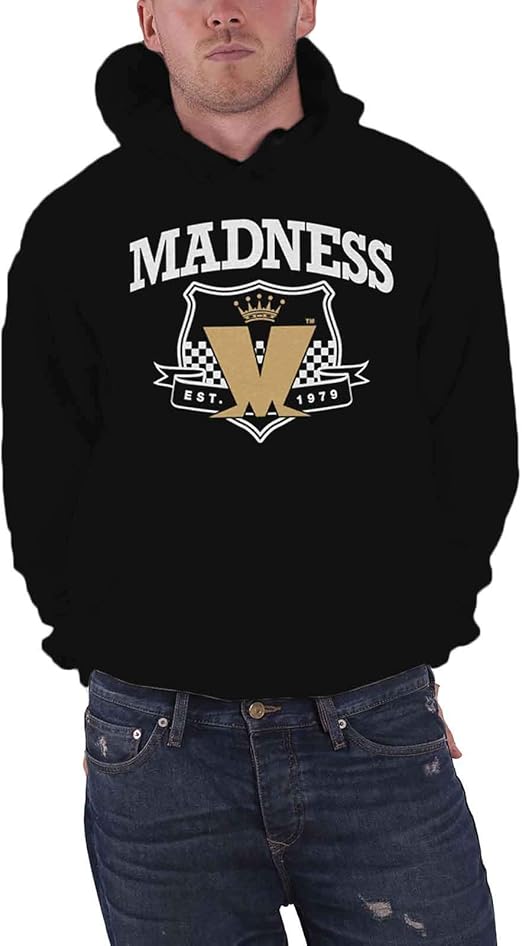Madness Hoodie Est 1979 Band Logo Official Mens Black Pullover: Amazon ...