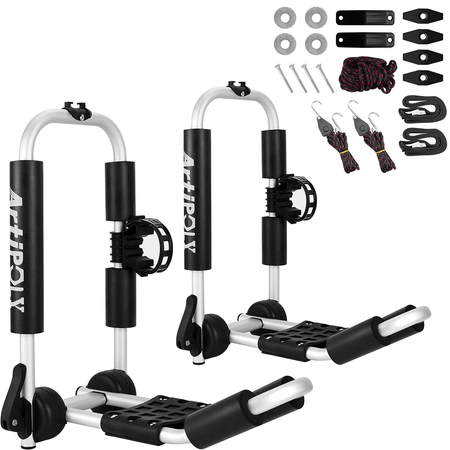 ARTIPOLY Kayak Roof Rack Carrier Kayak & Canoe Car Racks J-Bar with 3 ...