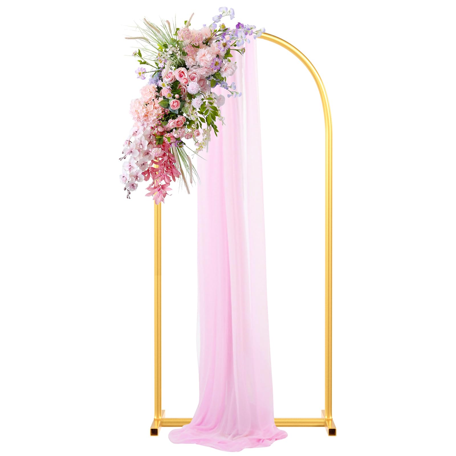 Metal Arch Background Stand 6.6 feet, Gold Wedding Balloon Arch ...