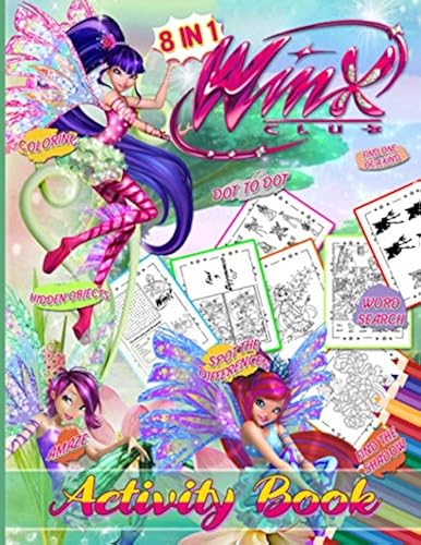 Winx Club Activity Book: Enchanting Adult, Kid Coloring, Hidden Objects ...