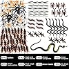 181 Pieces Fake Spiders Plastic Bugs and Insects Realistic Spider Snake ...