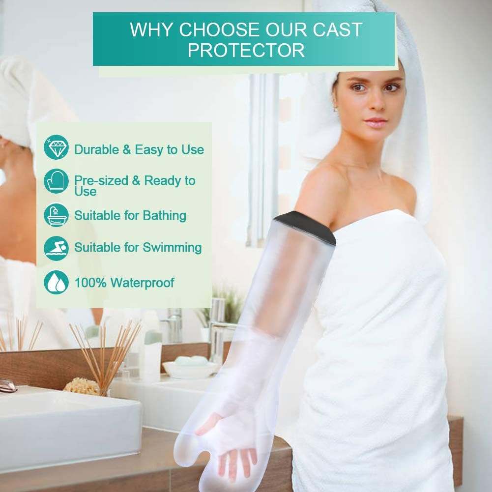 Arm Cast Cover for Shower, Adult Waterproof Full Arm Cast Protector and ...