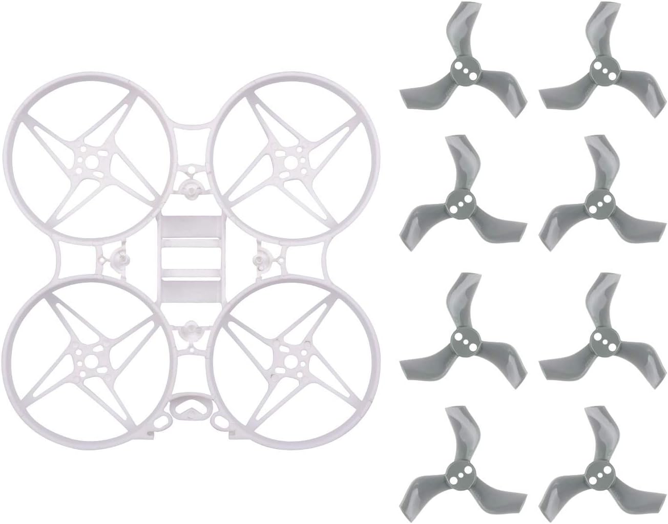 BETAFPV Meteor75 1S Brushless Frame Kit White with 2 Sets 40mm 3-Blade ...