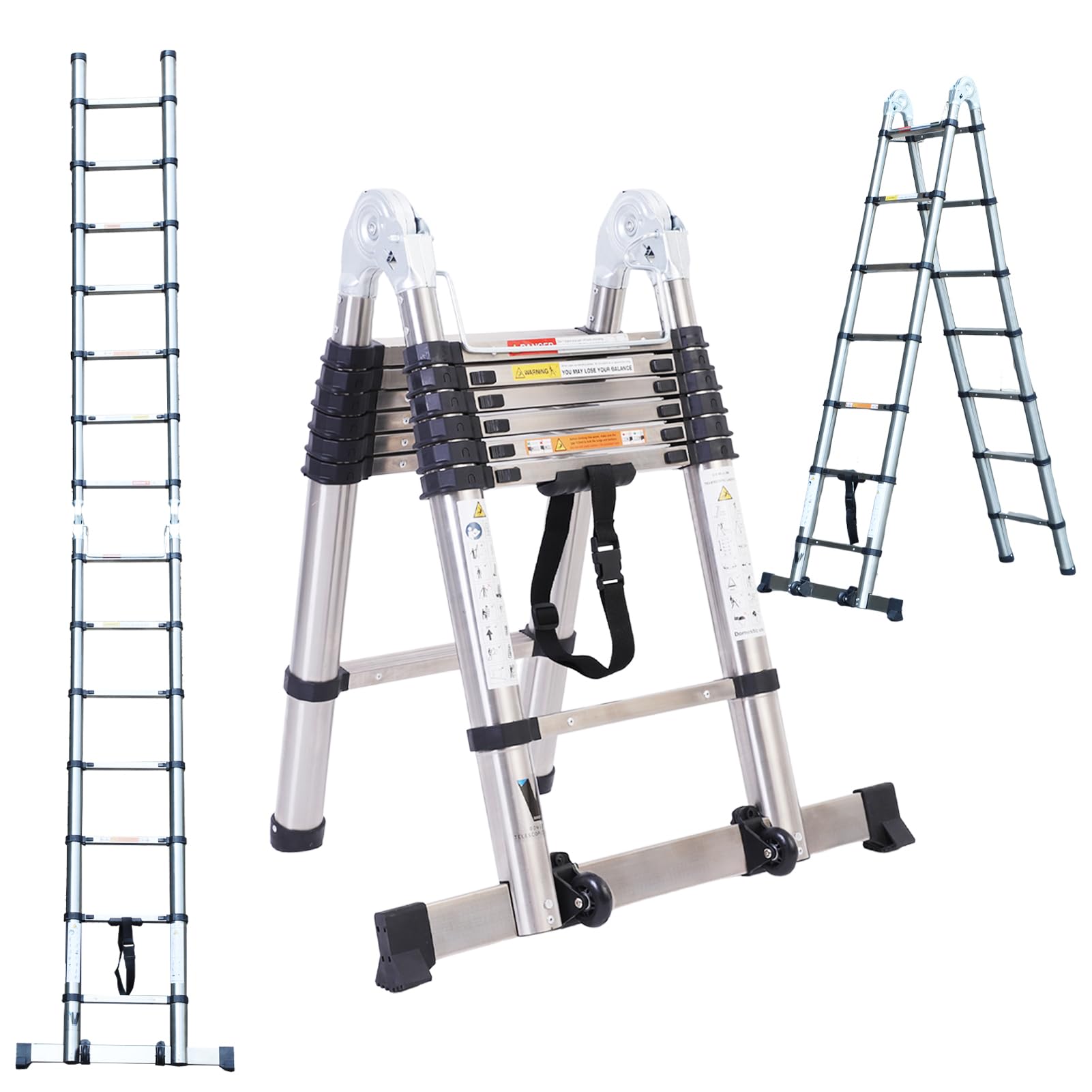 Mua BOWEITI Telescoping Extension Ladder,14.5FT Telescoping A Frame ...