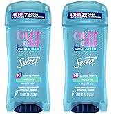 Amazon.com : Secret Unscented Deodorant and Antiperspirant for Women ...