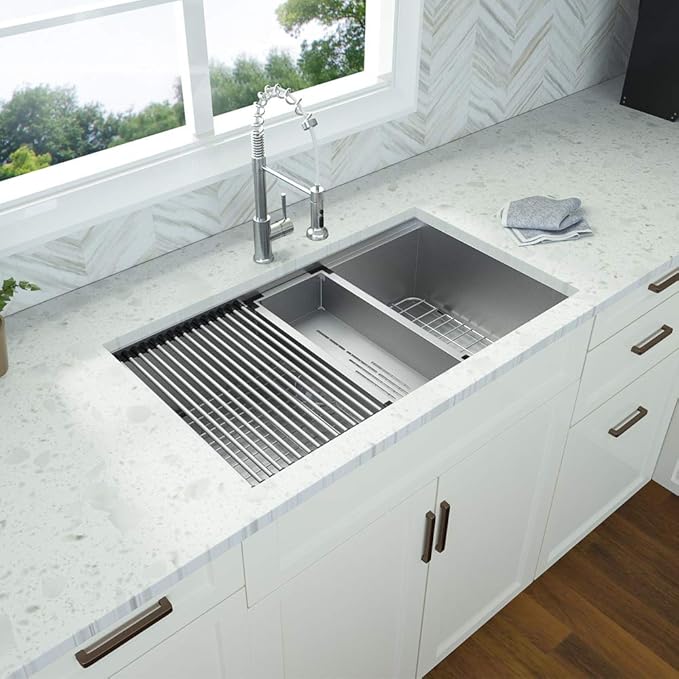 Kitchen Sink Undermount - GhomeG 30 inch Undermount Sink Ledge ...