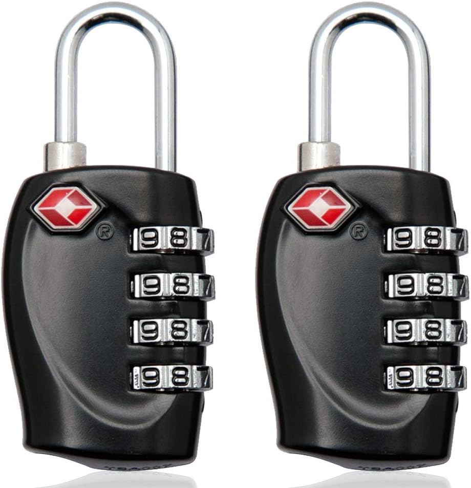 mioni 2pcs TSA Cerraduras de Equipaje Cerradas con combinación, candados de Viaje de 4 dígitos ...