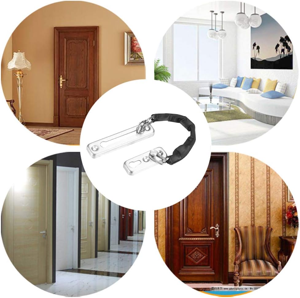 Door Chain Lock, Stainless Steel Front Door Security Chain Guard Anti ...