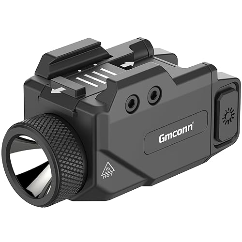 Gmconn 800 Lumen Pistol Light, Compact Adjustable Rail Mounted ...